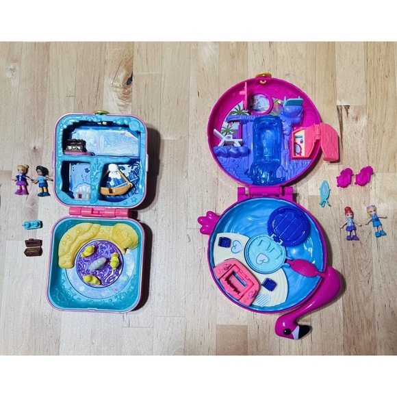 Mattel | Toys | 27 Polly Pocket Pink Flamingo Compact Toy Gift Pkayset ...